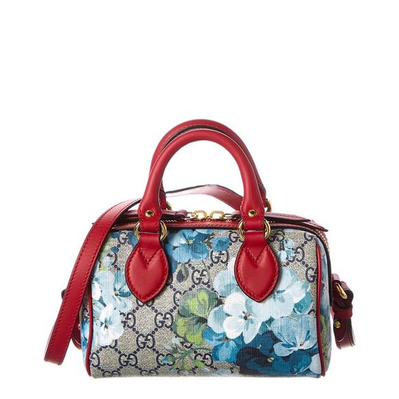 Gucci | Bags | Gucci Gg Blooms Supreme Canvas Leather Satchel | Poshmark